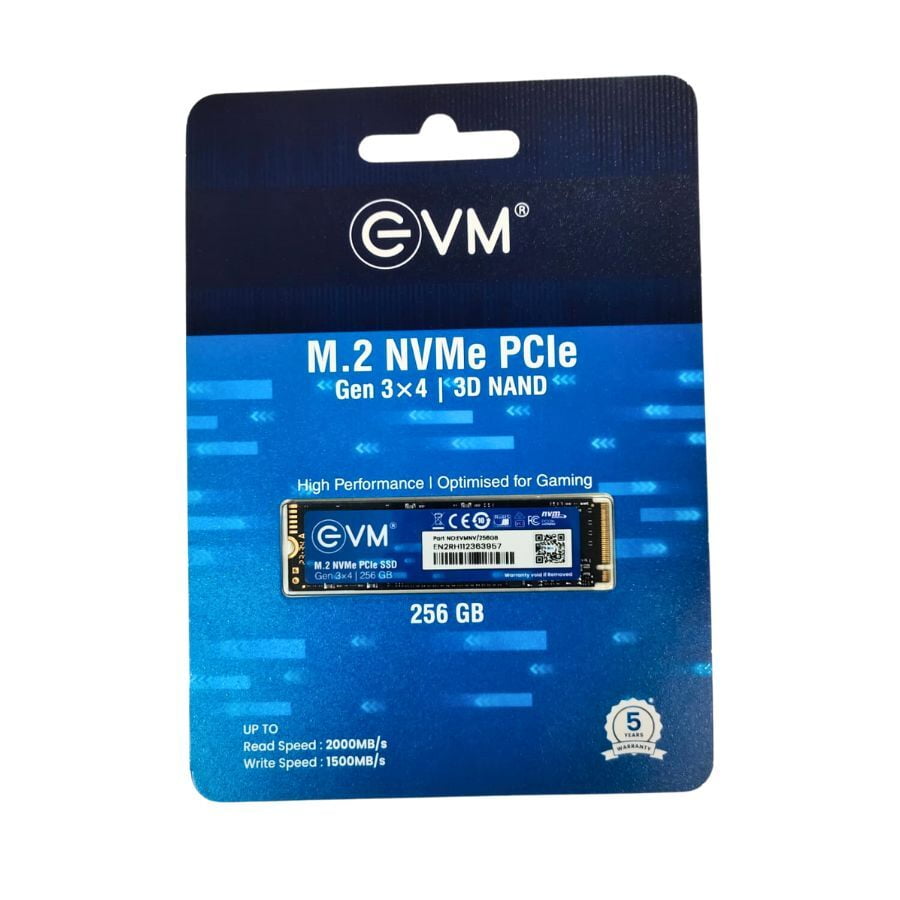 EVM 256GB NVMe PCIe M.2 SSD – Up to 2000MB/s – Ideal for Gaming PCs ...