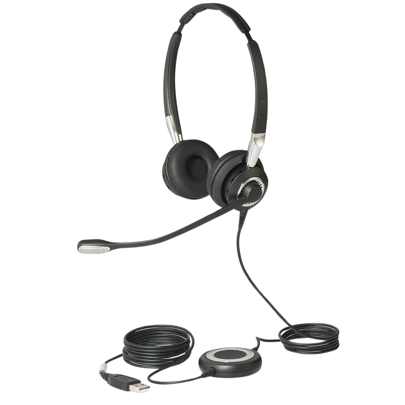 Refurbished Jabra BIZ 2400 II – USB Headset with Mic, Bluetooth V2.0, Black