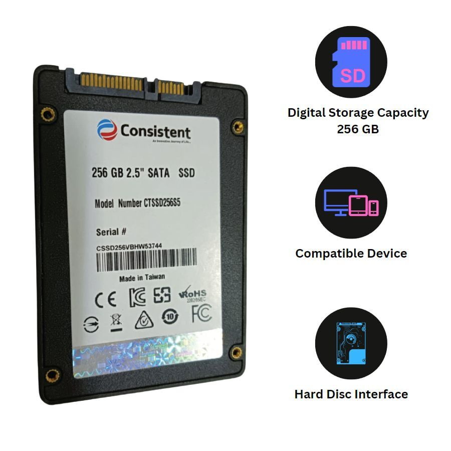 Consistent 2.5" | 256 GB SSD | Model: CTSSD256S6 | SATA III Interface ...